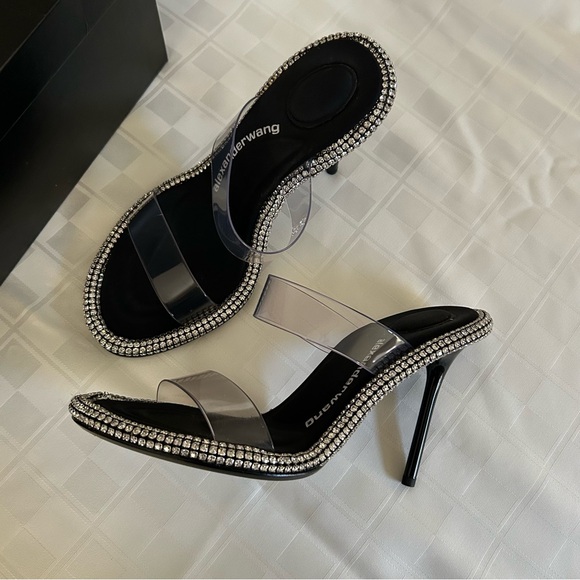 Alexander Wang | Shoes | Alexander Wang Pvc Slide Sandal Heel Crystal ...